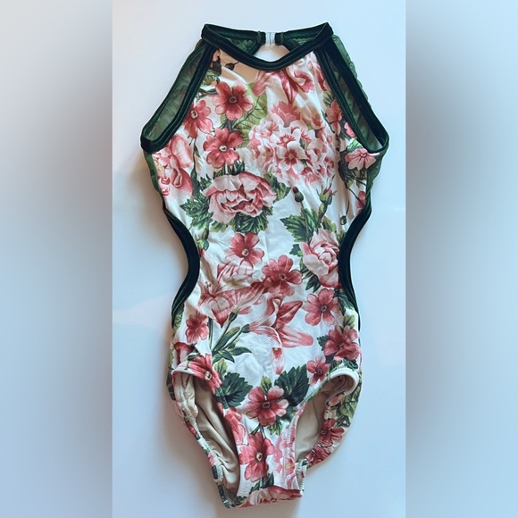 Details Dancewear | Other | Details Dancewear Forest Green Floral ...